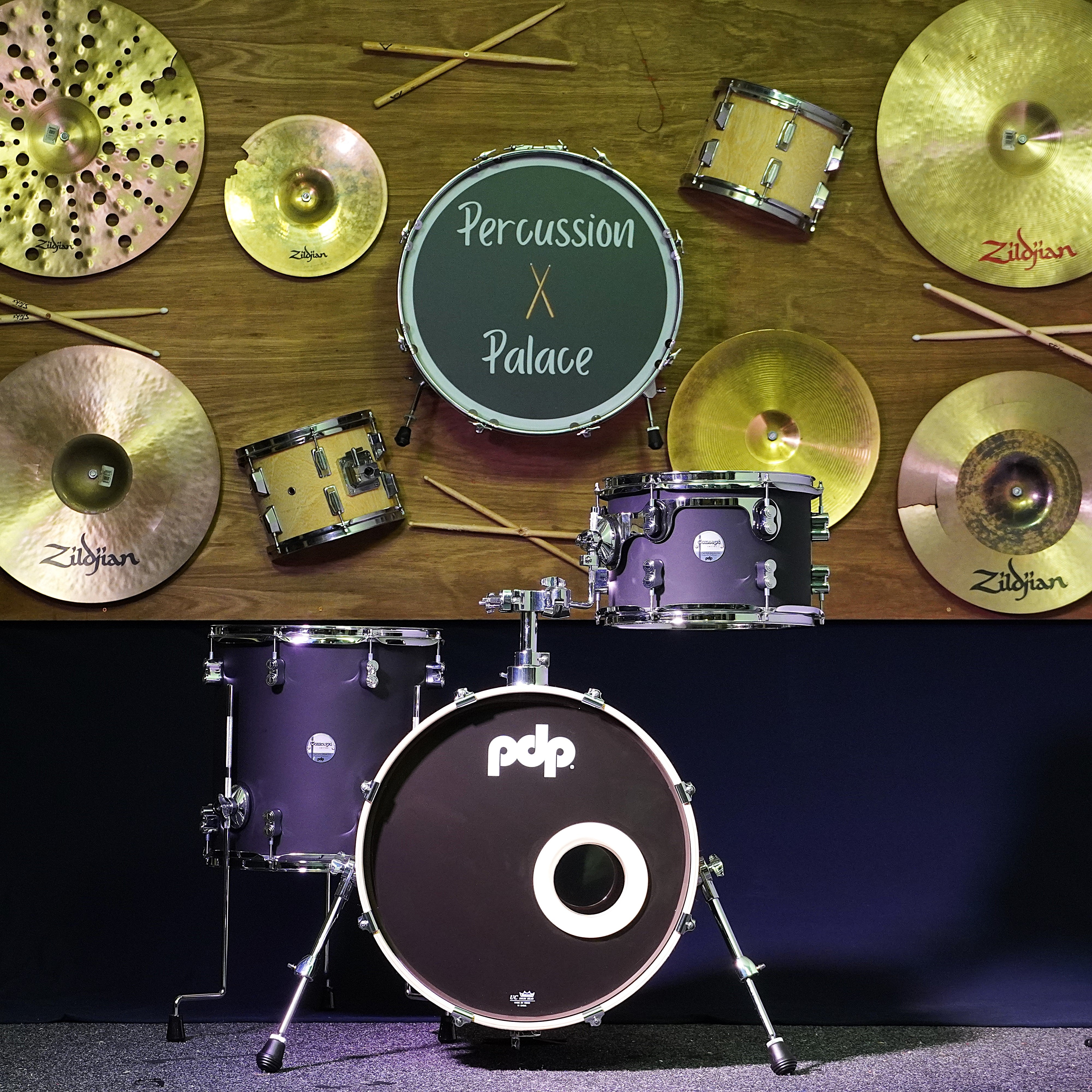 PDP Concept Maple Bop Drum Kit in Satin Black (Shell Pack) – Percussion ...